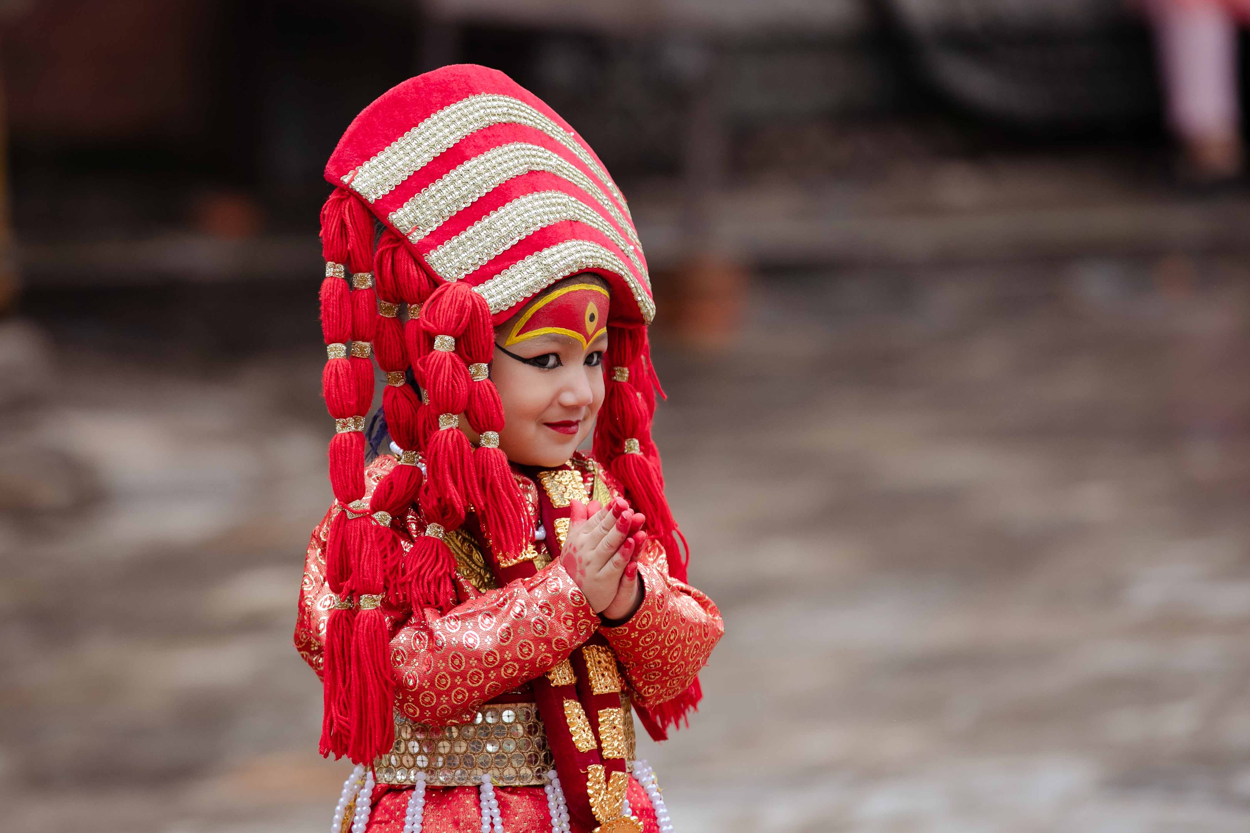 Thousands congregate for glimpse of Living Goddess Kumari (Photo ...