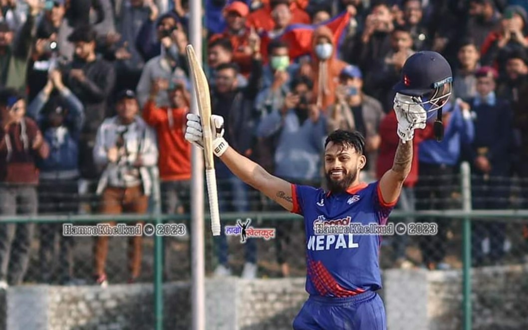 Ton-up Bhurtel helps Nepal chase down big Namibia total - Nepal Minute ...