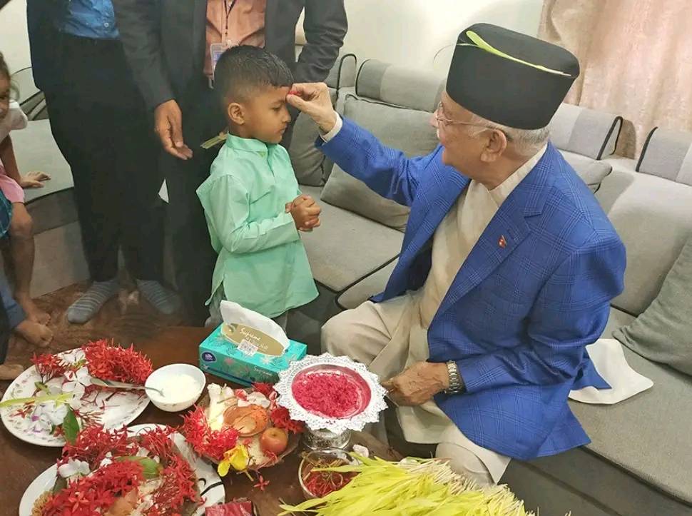 Nepalis around the world receive Teeka, marking Bada-Dashain (Photo ...